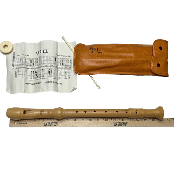 Ariel | Other | Vintage Zamir Ariel Wooden Alto F Recorder Baroque ...